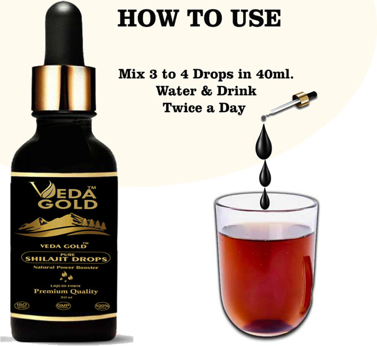 Shilajit liquid Himalaya , Veda Gold Pure Shilajit Drops Liquid Form